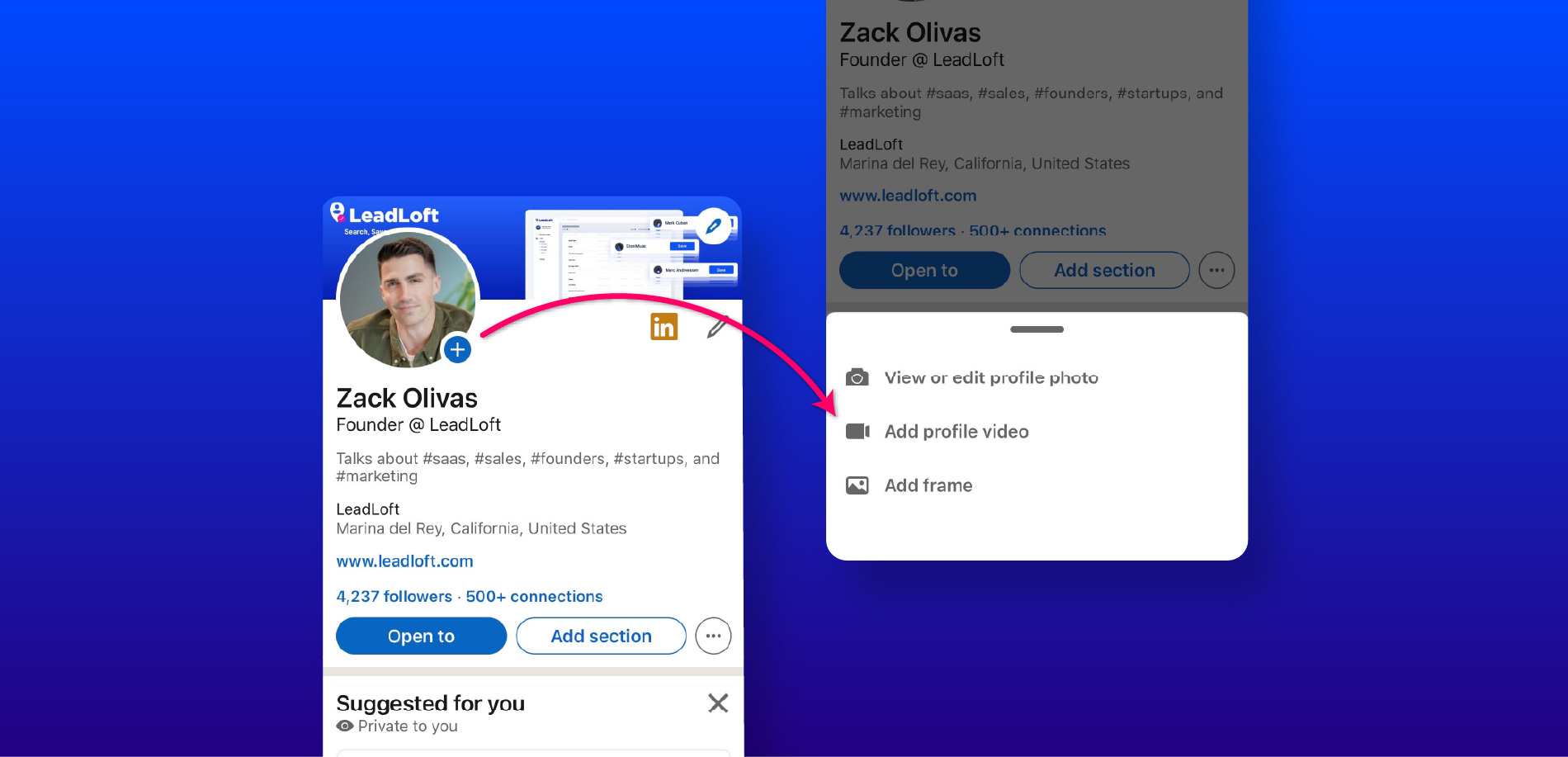 How To Add A Profile Video On LinkedIn LeadLoft